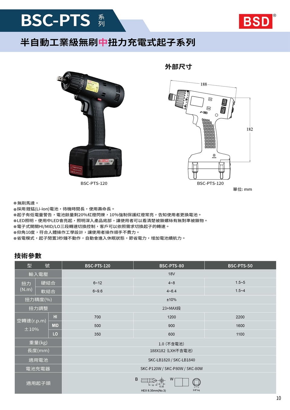 半自动充电起子BSC-PTS-120 / BSC-PTS-80 /BSC-PTS-50 - 充电式电动起子 - 成都市奇力速电子科技有限公司